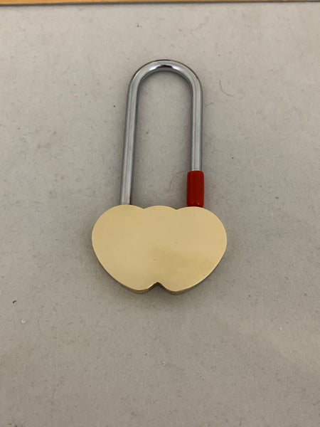 Brass Double Love Lock Long neck| Lock once No key. – Engraving Crew ...